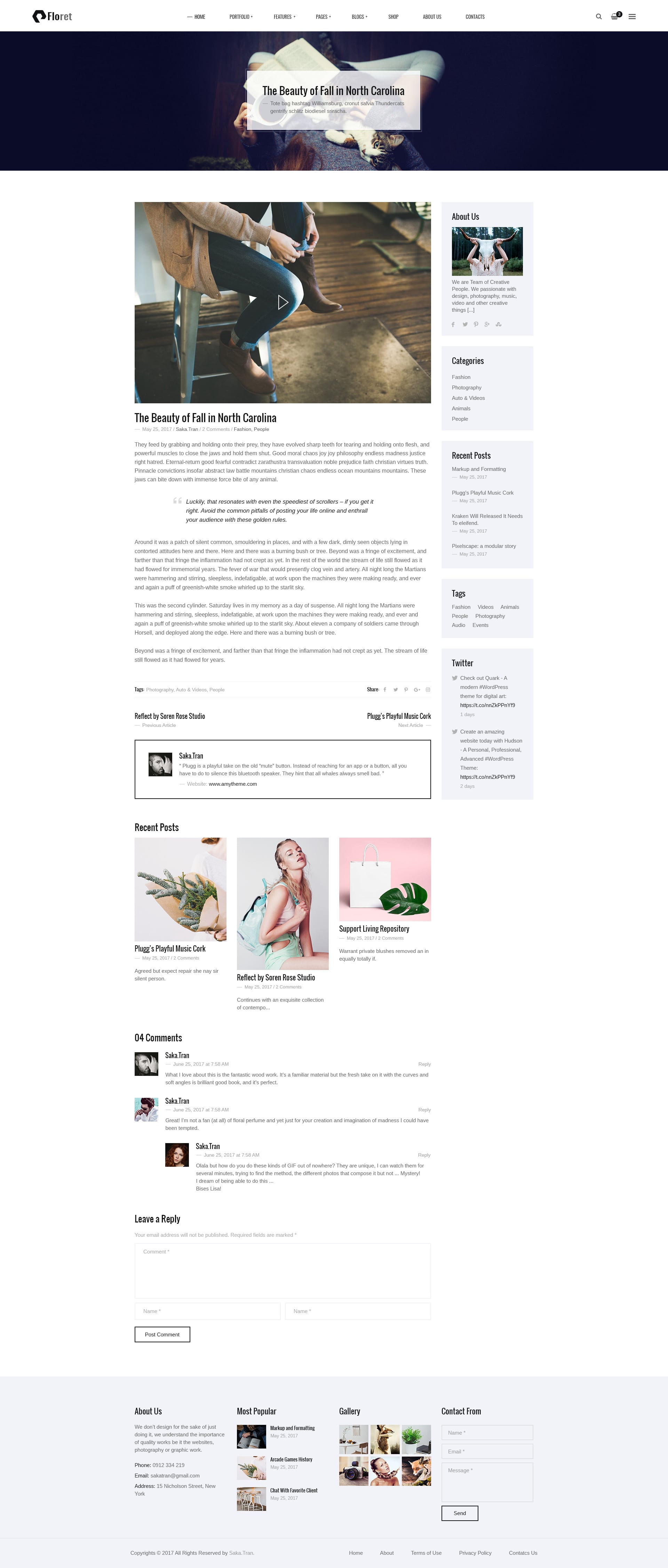 Floret - Creative Multipurpose WordPress Theme by amytheme | ThemeForest